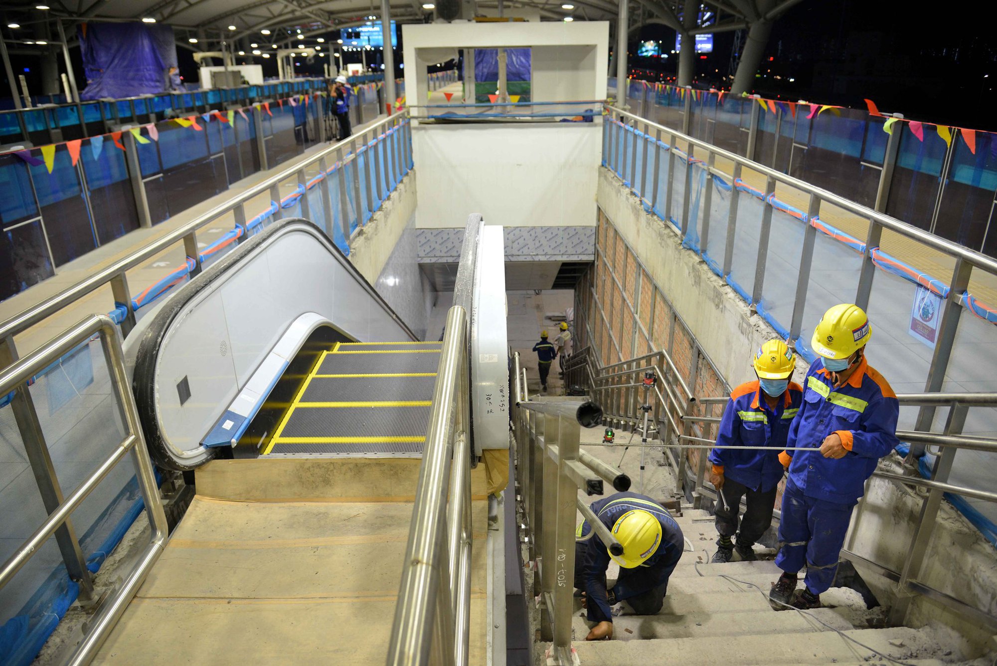 Ga Tân Cảng tuyến metro số 1 với kiến trúc hiện đại sắp hoàn thành